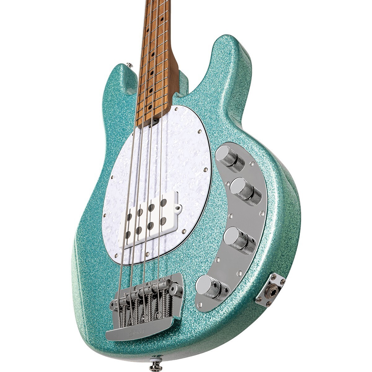 Sterling by Music Man SBMM StingRay RAY34 Sparkle, Seafoam Sparkle Bass
