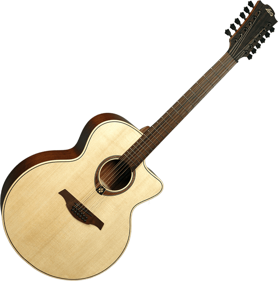 LAG T177JCE Jumbo 12 String Acoustic Guitar